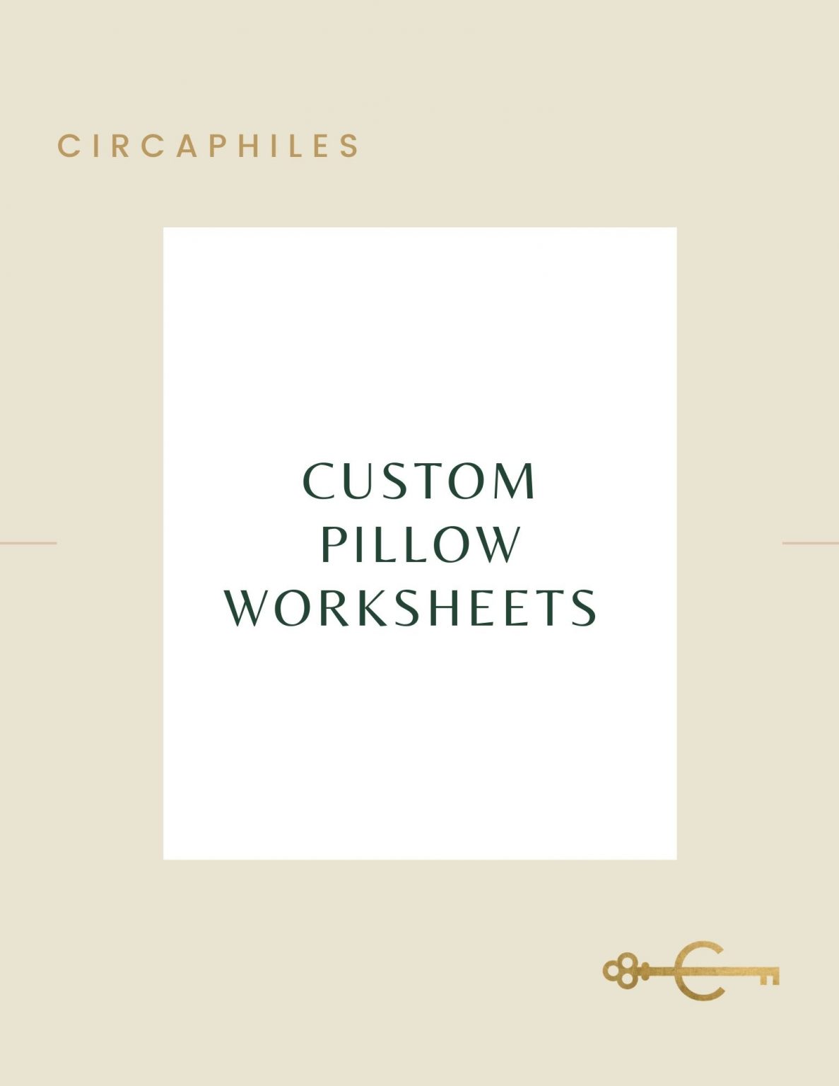 Custom Pillow Worksheets - Circaphiles